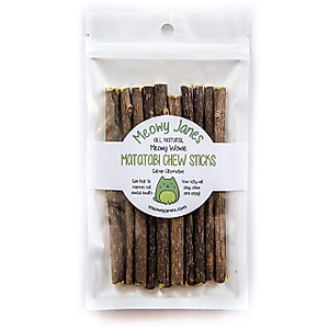 Meowy Janes Matatabi Chew Sticks - An All Natural Silvervine Cat Toy and Cat Treat - Catnip Alternative