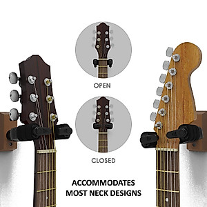 KLIQ TinyTune Tuner Pedal for Guitar and Bass and KLIQ Forte Wall-mount Instrument Hanger (Black) Bundle