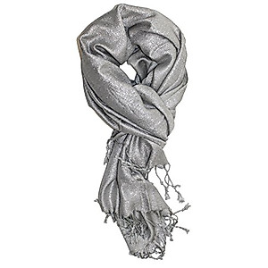 Ted and Jack - Dreams of Stardom Sparkling Metallic Pashmina Scarf in Silver