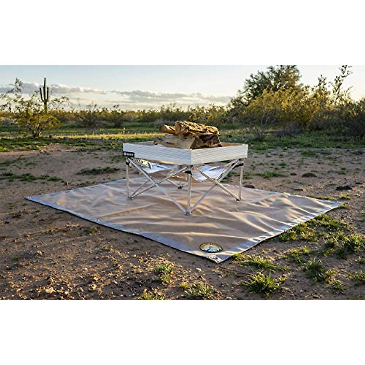 Pop-Up Fire Pit Backyard Bundle | Includes 24" Pop-Up Pit + Heat Shield | Includes Ember Mat | Have Worry-Free Fires On Any Surface | Meets All Federal Regulations | Unmatched Portability