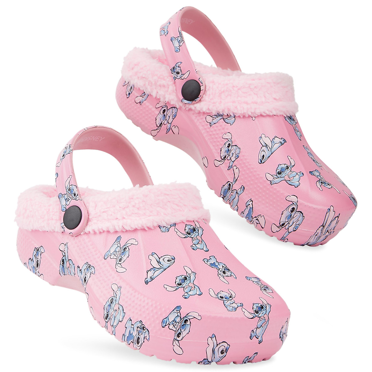 Disney Stitch Girls Clogs - Fleece Lined Clogs - Stitch Gifts (Pink Stitch, 4/5 US)