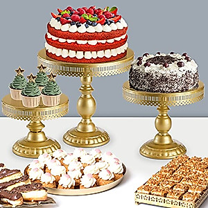 Hedume Set of 10 Cake Stand, Metal Cupcake Stand Set with Multiple Combination Styles, Dessert Plate Cake Serving Tray Candy Fruit Display Tower for Wedding, Birthday Party, Baby Shower, Anniversary