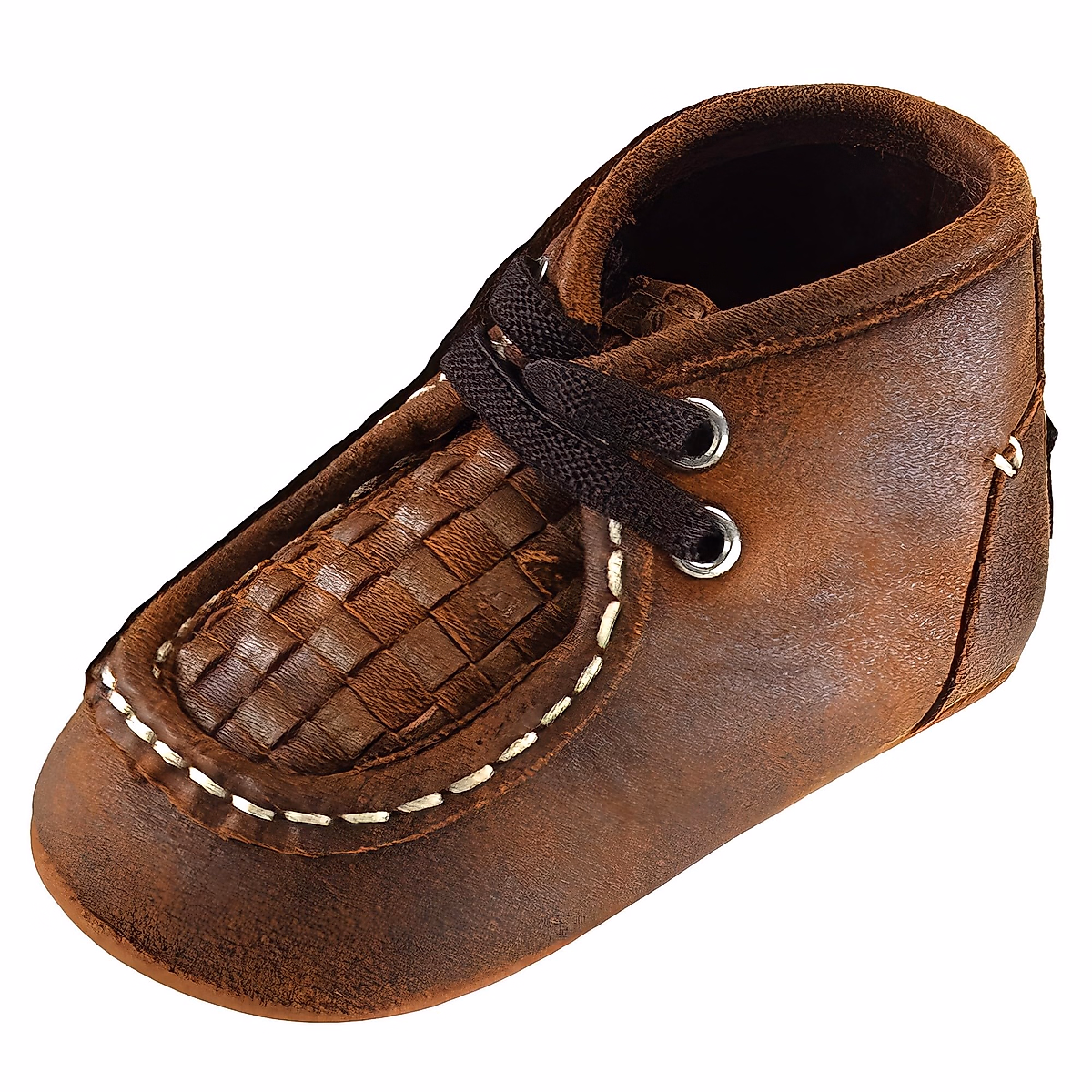 M&F Western Carson Boy's Infant/Toddler Baby Bucker Casual Shoes First Walker, Brown, 0