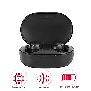 fosa1 True Wireless Earbud, Portable Mini Binaural Call Stereo in Ear Headphones Built in Mic Noise Reduction with Charging Case Fit for Running Gym Outdoor