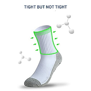 WIYCG Athletic Socks Men's Soccer Socks Anti-slip Gel Cushion Thick Towelled Bottom Shock Absorption Training Socks Manufactured Directly From Factory, 4 Pairs (Combo 4)