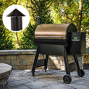 QQPOLE Replacement Umbrella Chimney Cap for Pellet Grill, Metal Chimney Top Accessories for Pit boss, Traeger, Camp Chef and Other Models ，Pellet Grill Chimney Replacement Accessories