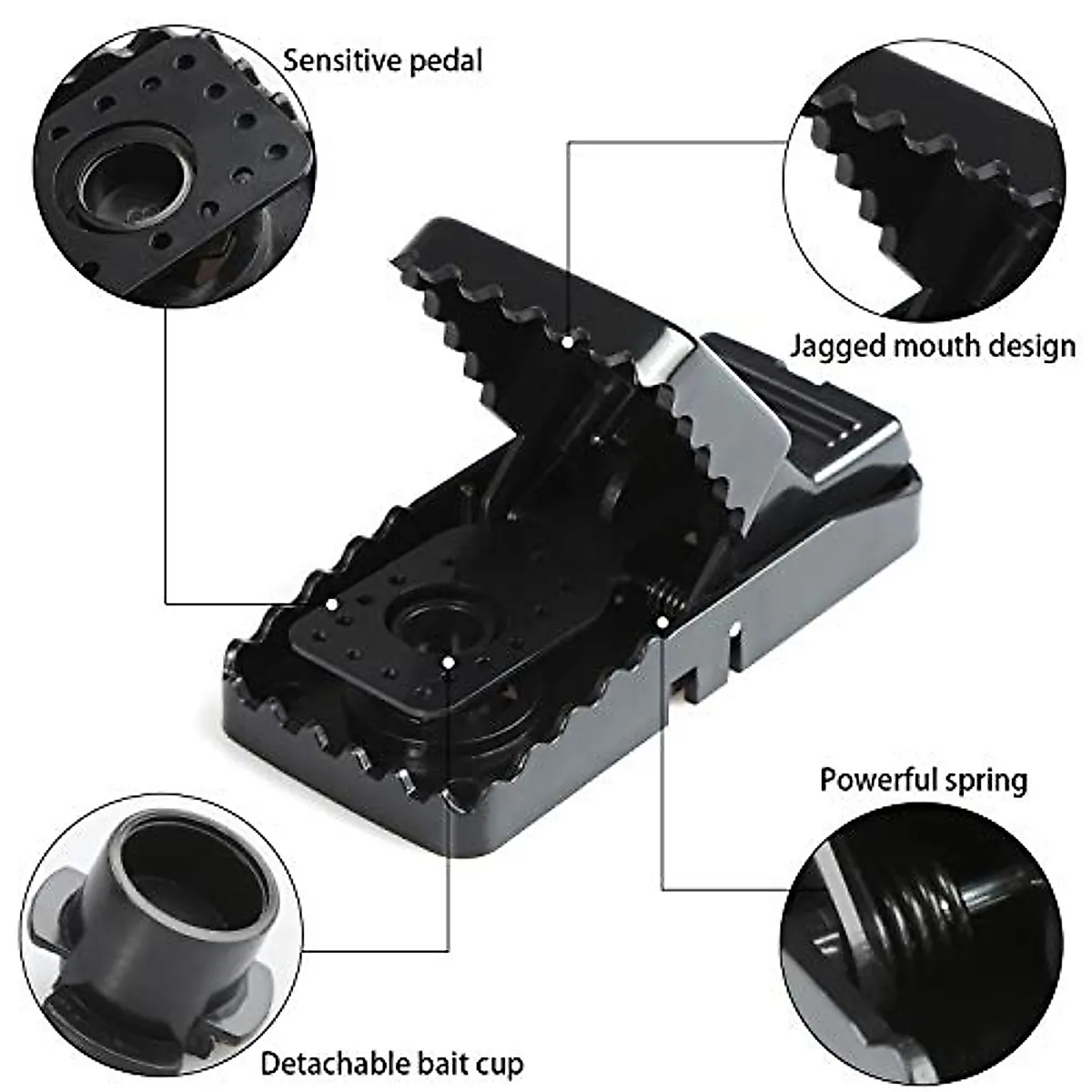 Mouse Traps Indoor, Mice Traps for House Indoor, Reusable Quick Effective Mouse Traps Indoor Small Mouse Traps Mice Snap Trap - 4 Packs,FONBAY