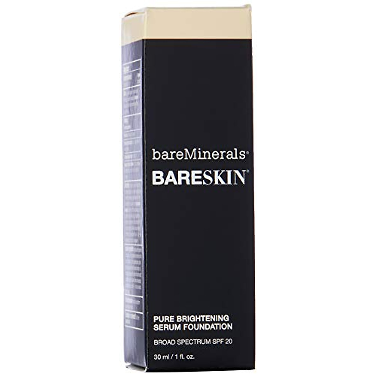 bareMinerals bareSkin Pure Brightening Serum Foundation SPF 20, Bare Porcelain 01, 1 Ounce