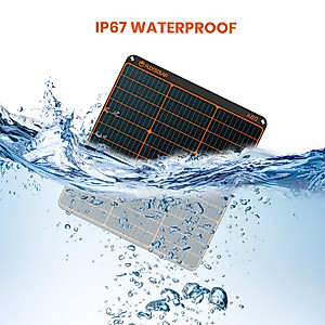 FlexSolar 60W Solar Panel Charger Kit QC3.0 USB-A/PD USB-C/DC Outputs IP67 Waterproof Portable Power Emergency for Power Station Generator Cellphone Tablet RV Battery