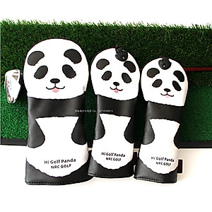 BESSTUUP 5X 3er Premium Golf Club Headcover with Exchangeable License Plate