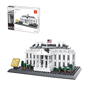 WANGE Building Block Toys The White House Model (770 Pieces) The World's Great Architecture Series Collectible Famous Landmarks Excellent Gift for Teens and Adults