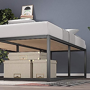 ZINUS Joseph Metal Platforma Bed Frame / Mattress Foundation / Wood Slat Support / No Box Spring Needed / Sturdy Steel Structure, King