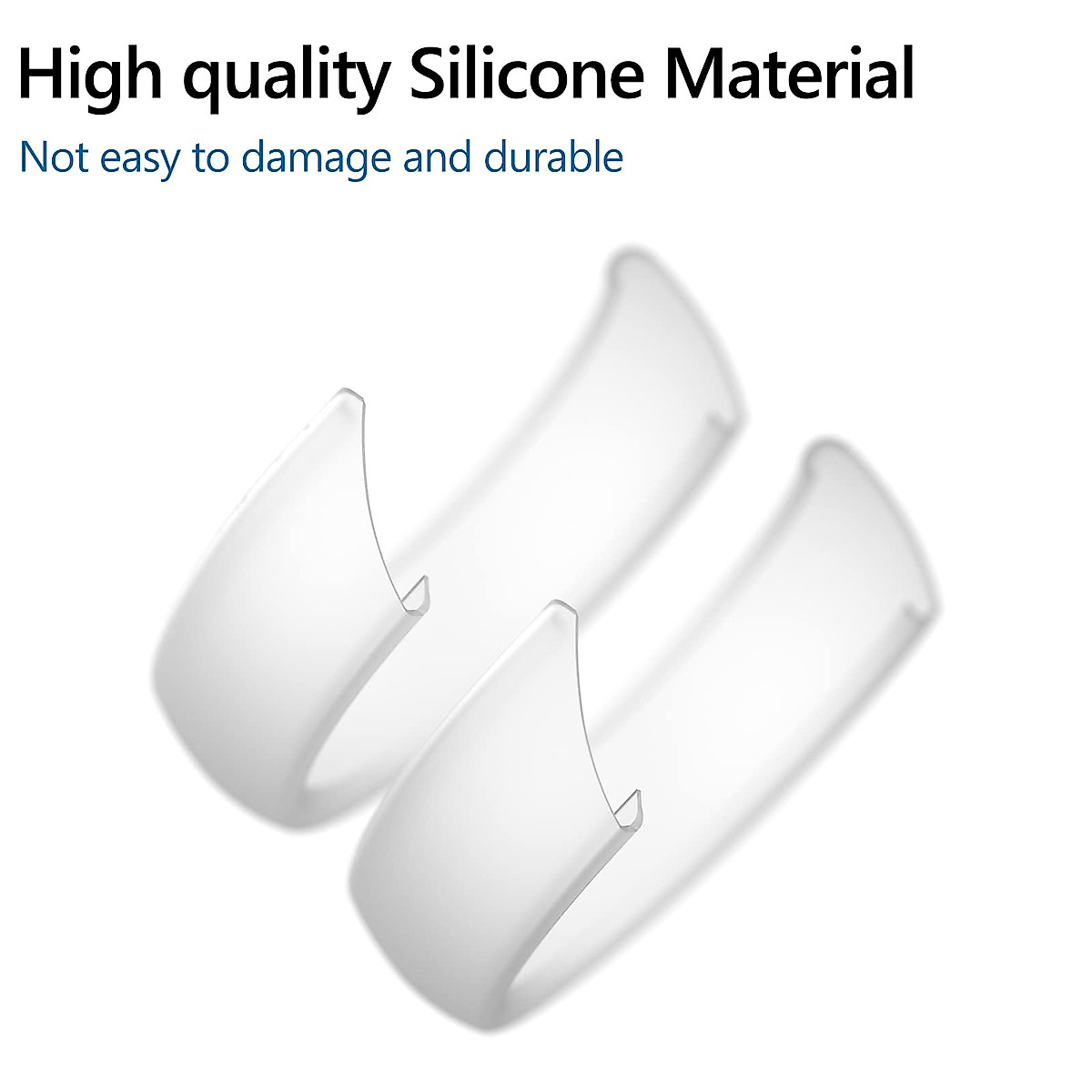 Controller Cover Compatible for Oculus/Meta Quest 2, Anti-Bumping Silicone Soft Ring Cover with Protection.(1 pairs, Transparent)