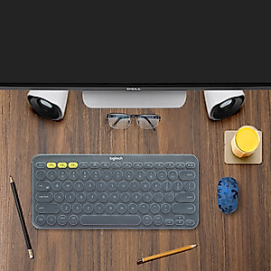 Silicone Keyboard Cover Skin for Logitech K380 & 2023 Pebble Keys 2 K380S Combo for MAC Bluetooth Multi - Device Ultra Thin Protective Keyboard Cover Skin