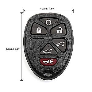 uxcell OUC60270 6 Buttons Key Fob Remote Control Case Shell Replacement for Chevrolet Tahoe Suburban 1500 2007-2014