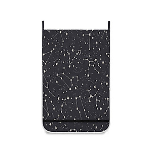 Tatenale Hanging Laundry Hamper Over Door with Stainless Steel Hooks Dirty Clothes Hamper Bag 29.5X20inch