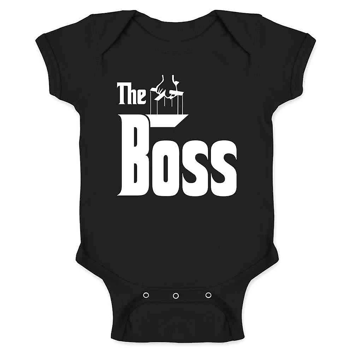 Pop Threads The Boss Logo Funny Baby Gift Infant Girl Boy Infant Baby Boy Girl Bodysuit Black 6M
