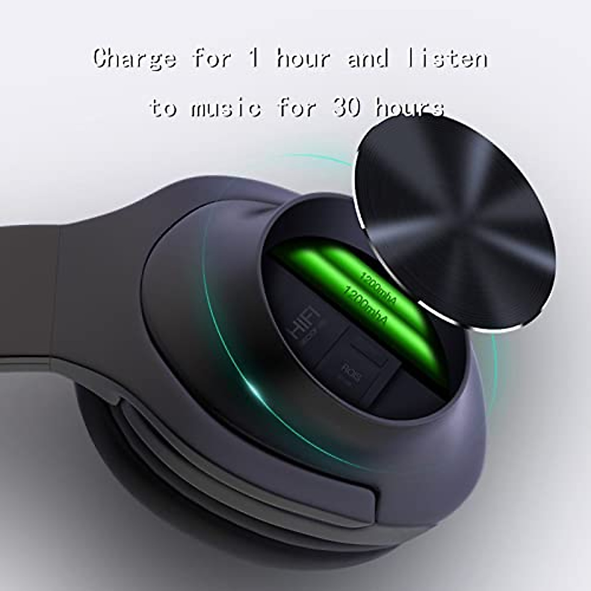 Over-Ear Bluetooth Headphones, Wired and Wireless Dual-Mode, Hi-Res Audio, Deep Bass, Noise Cancelling, Memory Foam Ear Cups, for Computer Game Music Sports Headphones