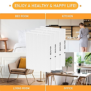 Allisfresh 116130 True HEPA Replacement Filter H Compatible with Winix 5500-2 Air Cleaner Purifier and Models AM80, 4 Pack HEPA Filter only