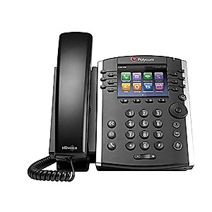 Poly - VVX 411 12-Line VOIP Business Phone (Polycom) - Desk Phone with Handset - POE - Power Supply Not Included - 3.5" Color Display