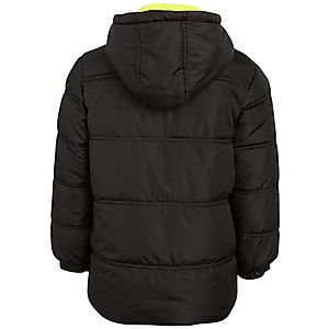iXtreme Boys' Snowsuit - 2 Piece Heavyweight Insulated Ski Jacket and Snow Bib (12M-7), Size 18M, Black/Lime Green
