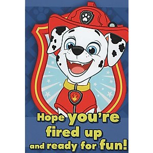Hope you're fired up and ready for fun! Paw Patrol Marshall Birthday Card