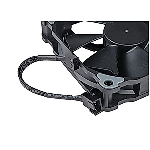 Phanteks (PH-F120MP_BBK02) 120mm MP PWM Fan, high Static Pressure, Optimized for Silence, Sleeved Daisy-Chain Cables, Black Blades, Black Frame