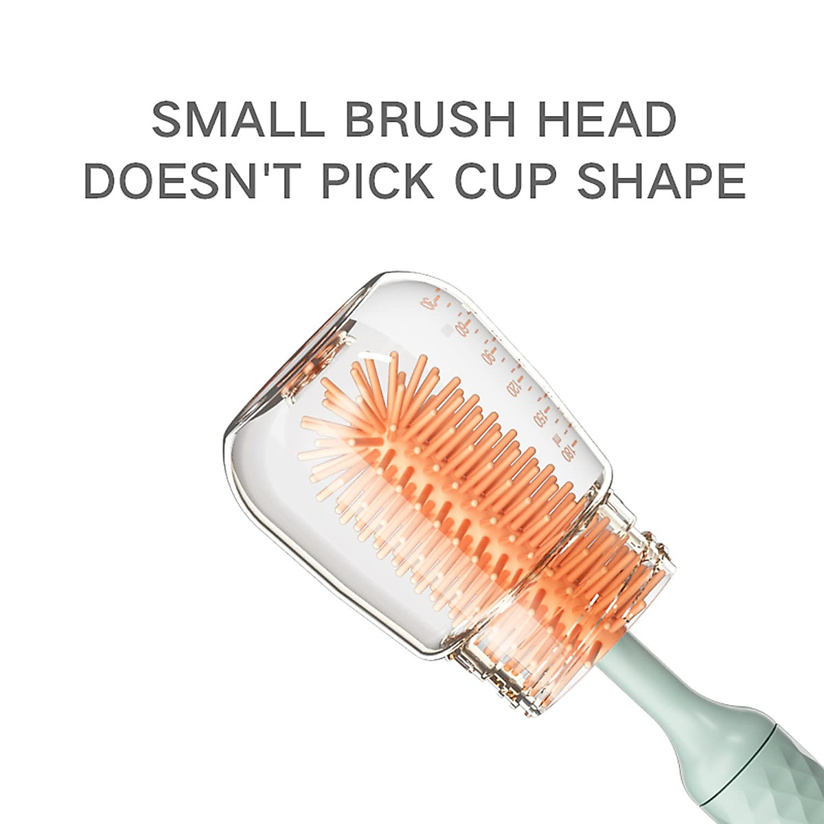 QIUXQIU Electric Bottle Brush Baby Bottle Brush Nipple Brush Straw Cleaner Brush,Rechargeable Battery Electric Baby Bottle Cleaner,for Pregnant Women and New Mom (Pink)