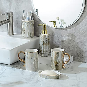 Bathroom Toiletries, Bathroom Five-Piece Set, Bathroom Toothbrush, Mouthwash Cup, Dental Ware, Ceramic Tray Set