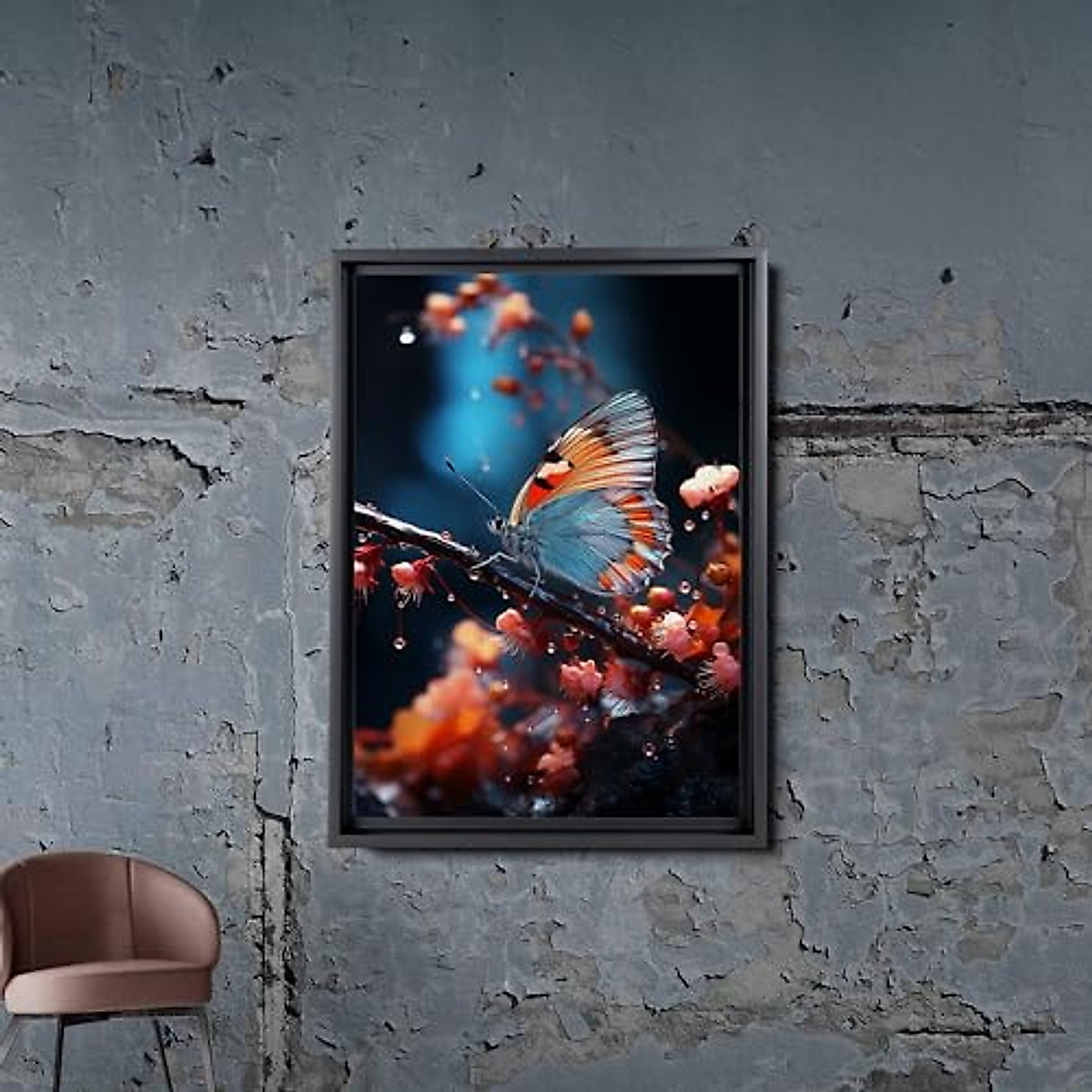 Abstract Painting Buy Canvas Wall Art, Butterfly Painting Art, Butterfly canvas, bedroom Butterfly wall art,Watercolor abstract Butterfly canvas painting