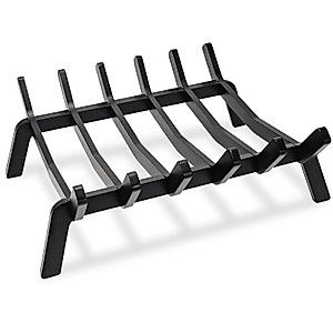 Fireplace Grate 14in Heavy Duty, Fireplace Wood holder for Inside Fireplace, Fireplace Log Holder, Small Fire Grate, Fireplace Accessories, Chimney Hearth Indoor, 5 Bars Fire Pit Grate for Outdoor