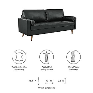 Modway Valour, 73" Sofa, Black