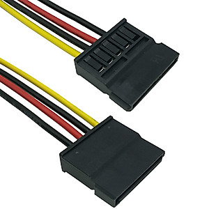 COMeap (2-Pack SATA Power Cable for Hikvision Video Recorder, 4 Pin to SATA Hard Drive HDD Power Adapter 7.5-in(19cm)