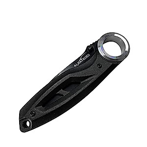 ALBATROSS Folding Pocket Knife for everyday use, 3" Blade, 4.5" Aluminum Handle, Liner Lock, Large Steel Ring Shaft, Orange Gift Box (BC)