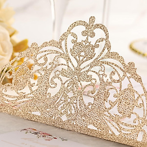 25Pcs Wedding Invitations with Envelopes and RSVP Cards Trifold Glitter Laser Cut Invitation Pocket Blank Invitations with Envelopes Rsvp Card for Wedding Quinceanera Bridal Baby Shower 15 años Custom