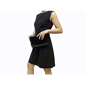CHARMING TAILOR Patent Leather Flap Clutch Classic Elegant Evening Bag Chic Dress Purse (Black)