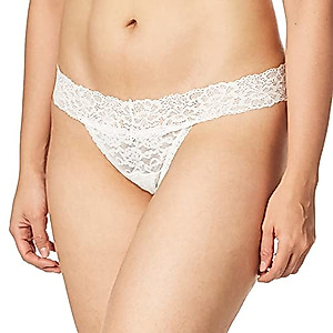 Maidenform womens Comfort Devotion Lace Thong Panties, White, Medium US
