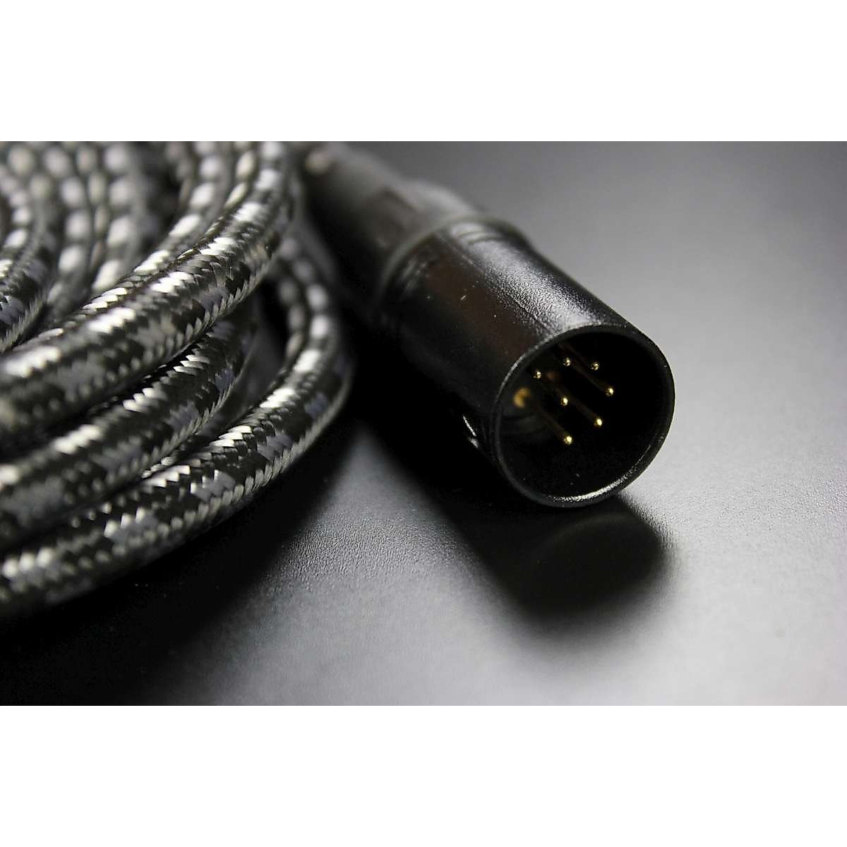 7 Pin XLR 20ft Female to Male Vacuum Tube Microphone 20' Cable Cord Black Tweed