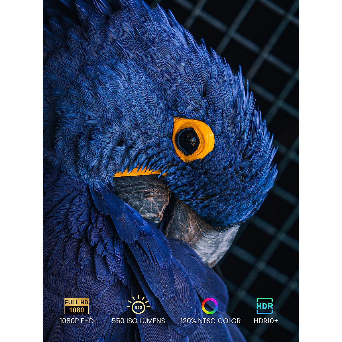 JMGO O1 Pro 1080P FHD Ultra Short Throw Projector,1500ANSI Lumens, 4K Supported Movie Projector with Dynaudio Speakers, Smart DLP Projector, Auto Focus & Keystone Correction, Home Theater Projector