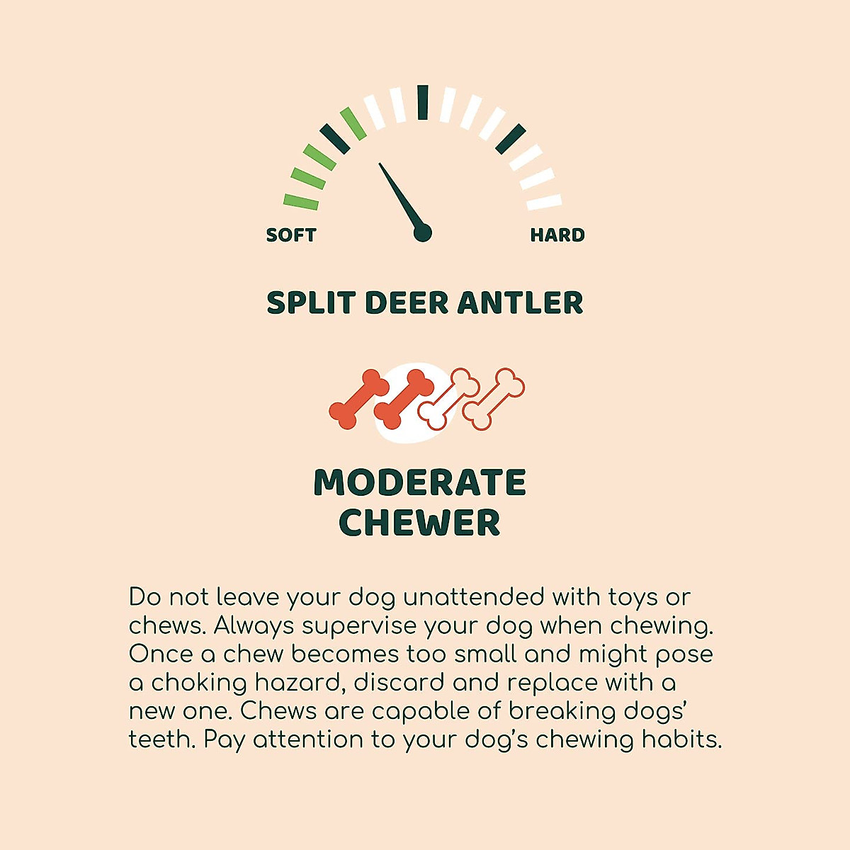 Little Loyals 100% Natural Grade A Premium Split Deer Antler Chew for Dogs | Long-Lasting Dental Health Treat | Ideal for Aggressive Chewers Dog Breeds (Extra Large)