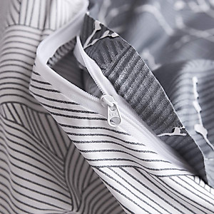 OAITE Duvet Cover Set,100% Cotton Comforter Cover with Floral Pattern Duvet Cover Set,Soft Bedding Set Includes with 3 Piece (2 Pillow Shams,1 Duvet Cover)