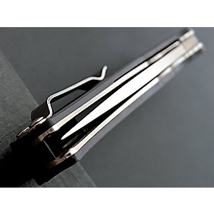 Eafengrow CH3001-G10 Folding Knives D2 Steel Blade G10 Material Handle Camping Knife Flipper Blade Knife Hunting Survival Hand EDC Tools (Black)