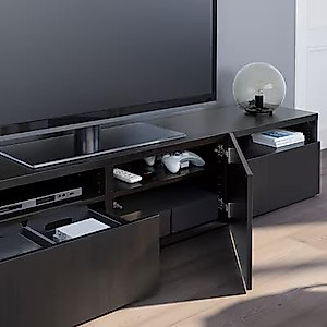 TV Unit, Black-Brown/Lappviken Black-Brown, 70 7/8x16 1/2x15 3/8 "
