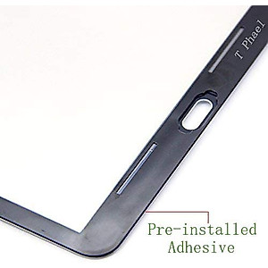Black Touch Digitizer Screen Replacement (NO LCD) for Samsung Galaxy Tab A 8.0 2018 SM-T387 SM-T387T SM-T387V with pre-Installed adhedsive and Tools