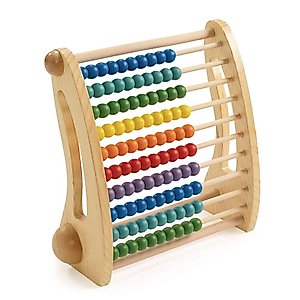 Excellerations Deluxe Wooden, Easy-Stand, 11.75 inches H, Abacus, Early Math Skills, Educational Toy, Preschool, STEM, Kids Toys (Item # ABACUS2)