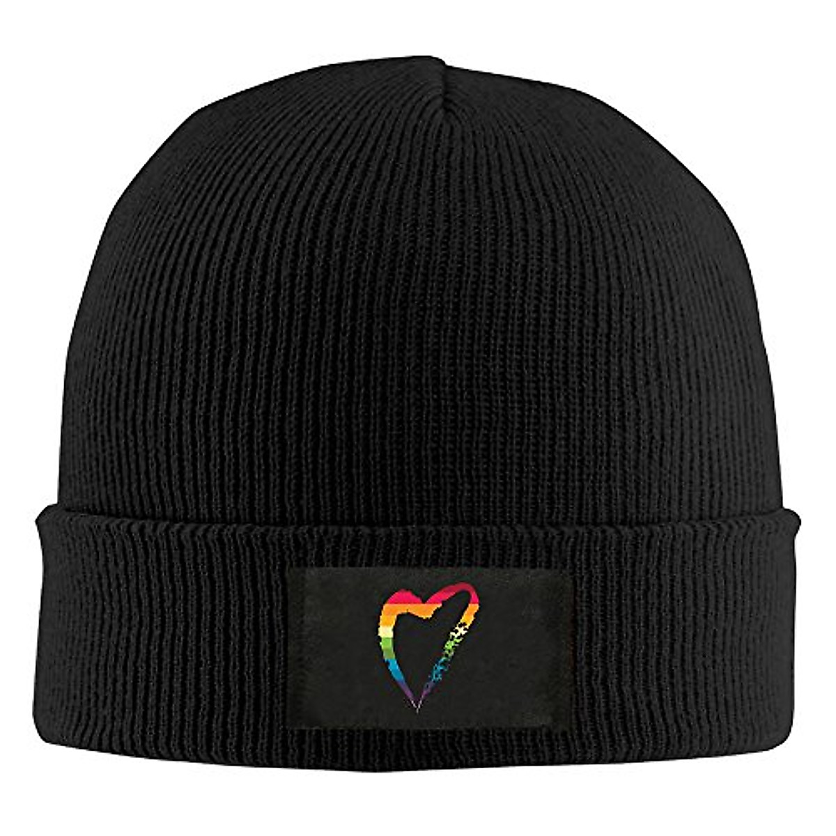 UglyBee Unisex Rainbow Love Heart Gay Pride Knitted Wool Beanie Skull Caps