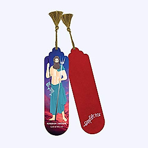 Pictor Gift Myth and Hero Decorative 4 Piece Bookmark Set, Artwork Metal Pressed with Suede Back (Myth and Hero Alpha Series)