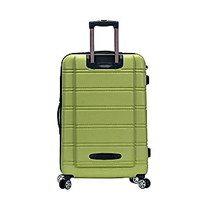Rockland Melbourne Hardside Expandable Spinner Wheel Luggage, Lime, 2-Piece Set (20/28)