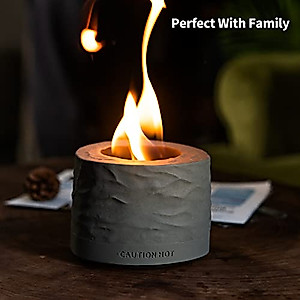 Concrete Tabletop Fire Pit,Portable Ethanol Fireplace,Mini Personal Fireplace,Table top Fireplace,Smores Maker,Rubbing Alcohol Fire Bowl Pot for Indoor and Outdoor use