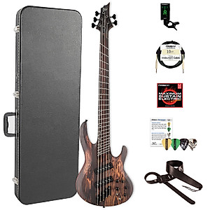 ESP LB1005SEMSRNS-KIT-2 B Series B-1005SE Multi-Scale 5-String Electric Bass Guitar, Natural Satin